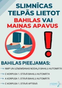 Vidzemes slimnīcā turpinās karantīna, telpās jāuzvelk bahilas ...